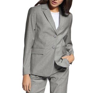 Jackets & Coats | Basler Womens Virgin Wool Twobutton Blazer Gray ...